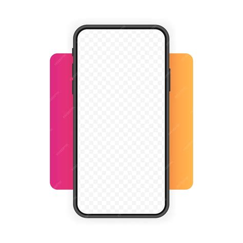 스마트폰 빈 화면 전화 모형 Infographics 또는 프레젠테이션 Ui 디자인 벡터 그림을 위한 새 전화 모델 템플릿 프리미엄 벡터