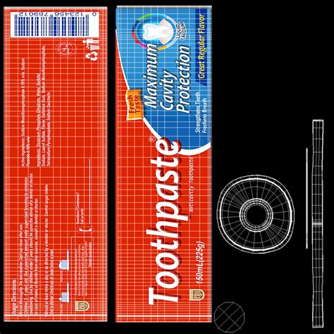 Finished Toothpaste Tube 3d Model 29 3ds Blend C4d Fbx Max Ma Lxo Obj Free3d