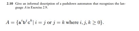 2 10 give an informal description of a pushdown