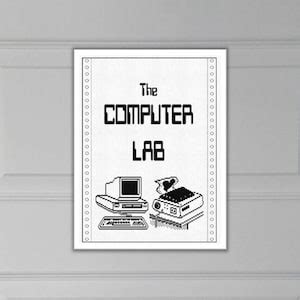 Computer Lab Poster Set Classroom Decor Set Of 7 Computers Class Decor Teacher Printables