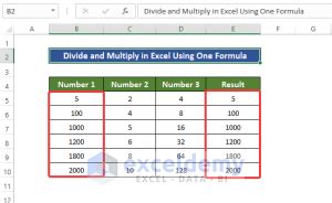 How To Divide And Multiply In One Excel Formula Ways ExcelDemy