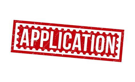 Premium Vector Application Stamp Grunge Rubber Stamp On White