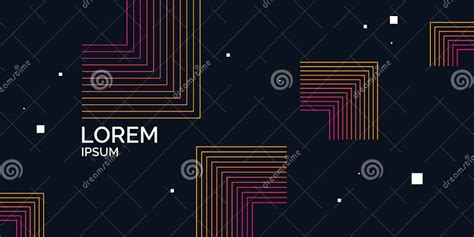 Abstract Background In A Modern Trendy Style Poster With Simple Flat Different Geometric Shapes