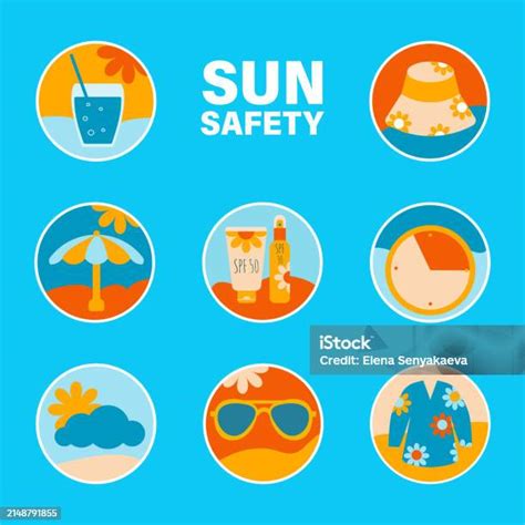여름 태양 안전 및 피부 보호 인포 그래픽 디자인 벡터 요소 개념에 대한 스톡 벡터 아트 및 기타 이미지 개념 건강관리와