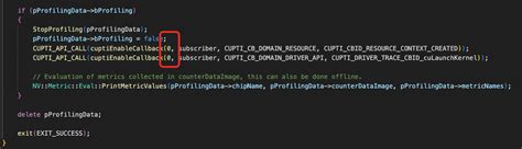 Issue Of Using Cupti Profiling Api Refer To Callbackprofilingcu