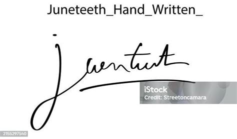 Junteeth 달필 텍스트 손 Wrttien 글꼴 레터링 디자인일러스트 레이 션 벡터 아프리카 아메리카 자유 축하 노예 제도6