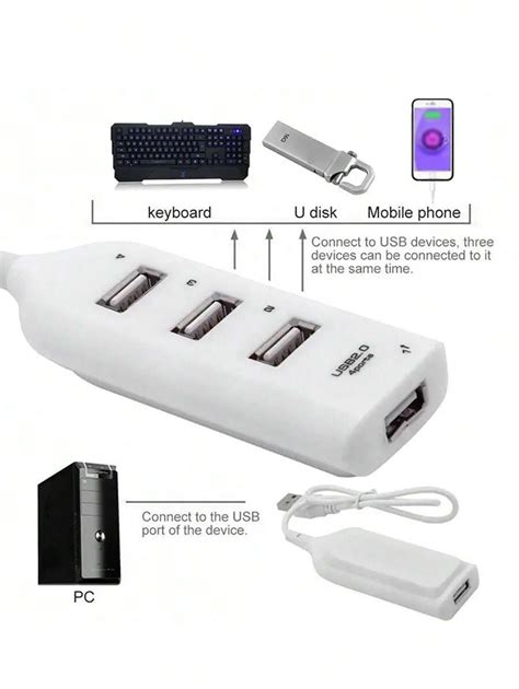 High Speed Usb Hub 4 Port Usb 20 With Cable Mini Usb Splitter Hub Use