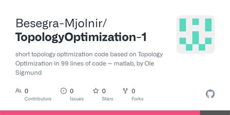 Github Besegra Mjolnir Topologyoptimization 1 Short Topology