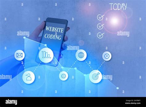 Handwriting Text Website Coding Conceptual Photo System Of Symbols And Rules Used To Represent