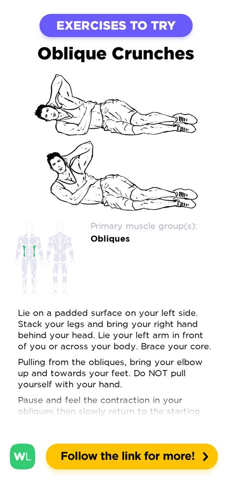 Side Oblique Crunches Workoutlabs Exercise Guide
