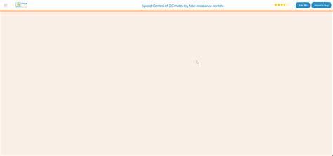 Bug Report Virtual Labs Speed Control Of Dc Motor By Field Resistance
