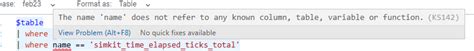 Azure Data Explorer Query Validator Does Not Understand Table Name From