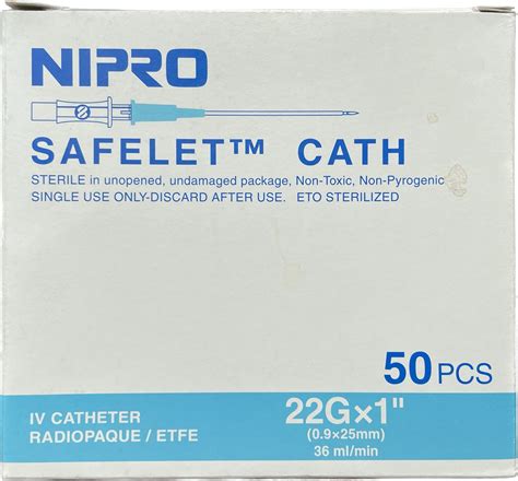 ถกทสด IV Cath Catheter เบอร x เขมเปดเสน เขมใหนำเกลอ NIPRO Safelet Cath