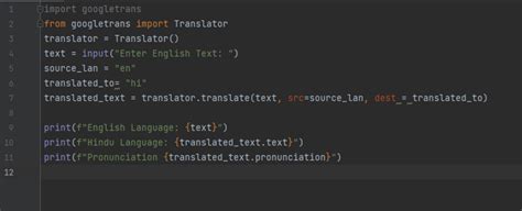 Python Language Translation Using Google Translator