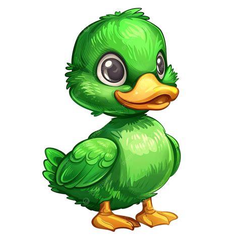 Personagens De Desenhos Animados De Pato Verde Vetores De Pato Voa