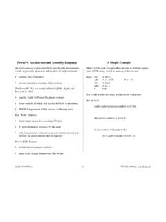 PowerPC Architecture And Assembly Language A Simple Powerpc Architecture And Assembly