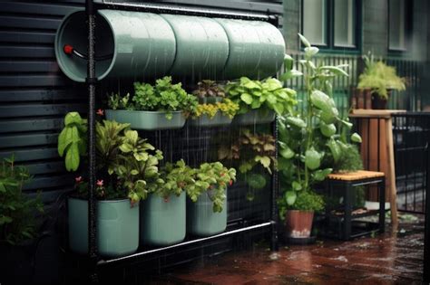 Premium Ai Image Rainwater Collection System For Plants