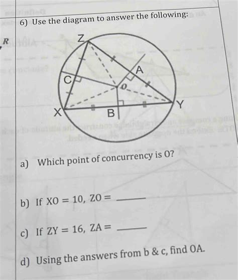 Solved 6 Use The Diagram To Answer The Following R A Which Point Of