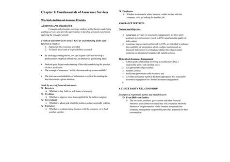 Auditing And Assurance Principle Chapter 1 Lecture Notes 1 Compress Chapter 1 Fundamentals Of