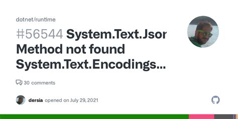 Systemtextjson Method Not Found Systemtextencodingsweb