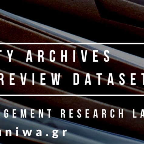 University Archives Literature Review Dataset Kaggle