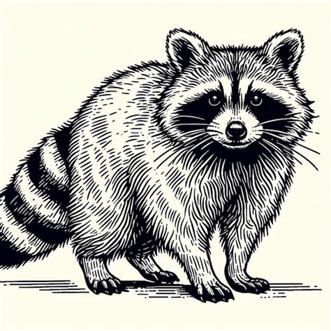 8 000 Pencil Drawing Raccoon Pup Pictures