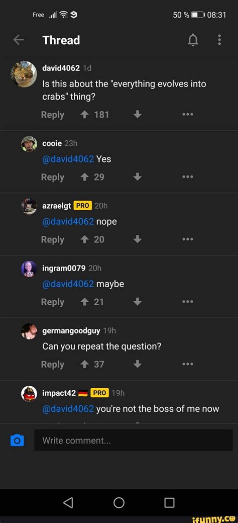 Free Thread David4062 Id Is This About The Everything Evolves Into