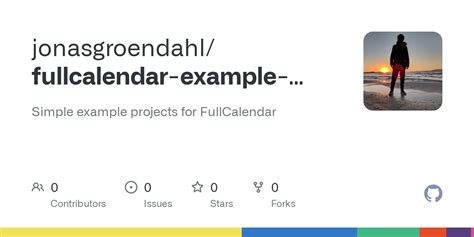 Github Jonasgroendahlfullcalendar Example Projects Simple Example Projects For Fullcalendar