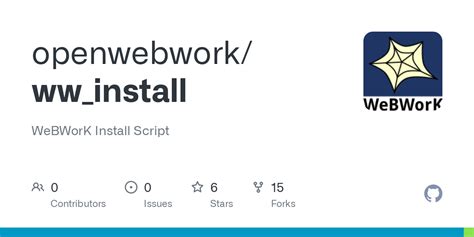 Github Openwebworkwwinstall Webwork Install Script