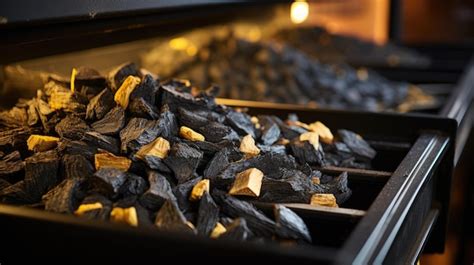 Conveyor System Transports Biomass To Pyrolysis Reactor For Biochar Production Premium Ai