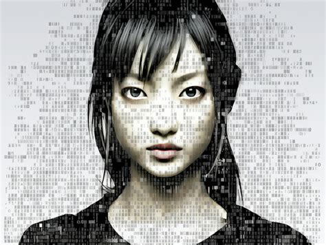 Premium AI Image A Womans Face Is Made Up Of Binary Code
