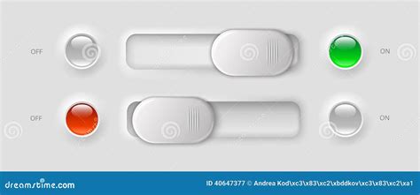Modern Ui Elements Switches And LED Lights Stock Vector Illustration Of Color Switch 40647377