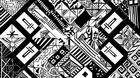 Intersecting Geometric Shapes In Monochrome Architectural Design Premium Ai Generated Image