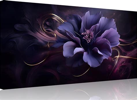 Aatoeax Purple Wall Canvas Purple Canvas Pictures Abstract Purple