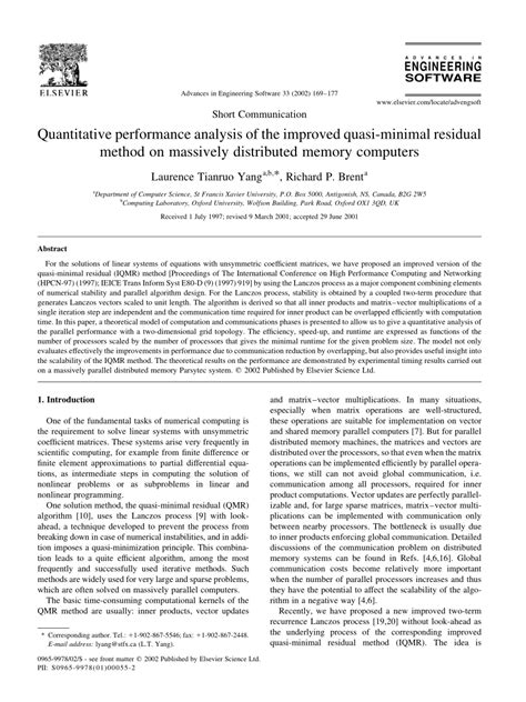 pdf quantitative performance analysis of the improved quasi minimal