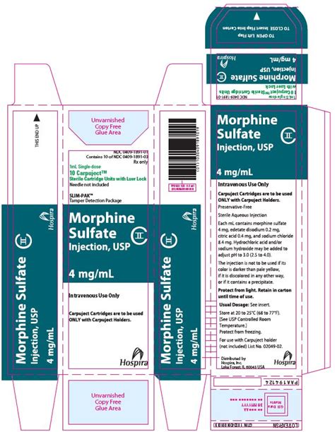 Dailymed Morphine Sulfate Injection Solution