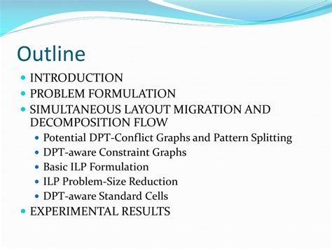 Ppt Simultaneous Layout Migration And Decomposition For Double
