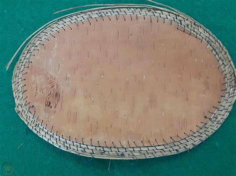 Ojibwe 2 Maple Leaf Porcupine Quill Birch Bark Sweetgrass Box 3914599099