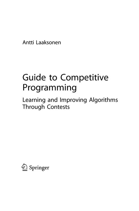 SOLUTION Guide To Competitive Programming Learning And Improving Algorithms Through Contests