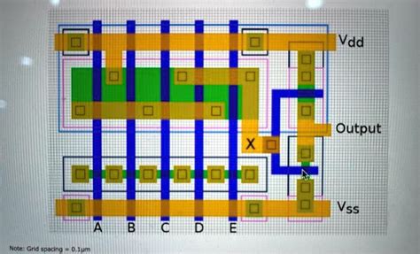 Vdd Output X Vss A B C D E Note Grid Spacing M