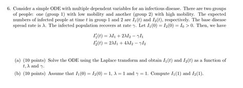 Solved Consider A Simple ODE With Multiple Dependent Chegg Com