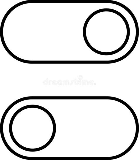 Set Of Toggle Icons Toggle Switch Line Icon Switch On And Off Slider Stock Illustration