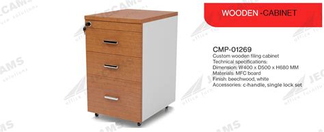 Custom Mfc Board Wooden Filing Cabinet Cmp 01269 Jecams Inc