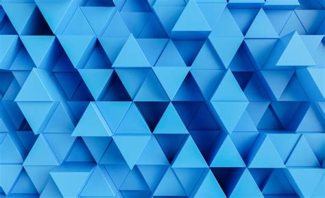 Premium Photo Blue Triangular Abstract Background Grunge Surface 3d Rendering