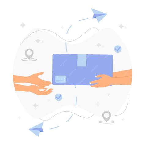 Premium Vector Hands Holding Package Box Illustration