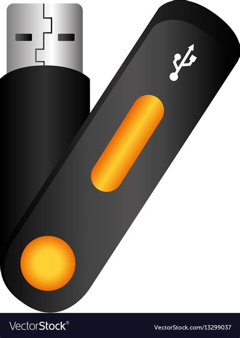Usb Memory Isolated Icon Royalty Free Vector Image