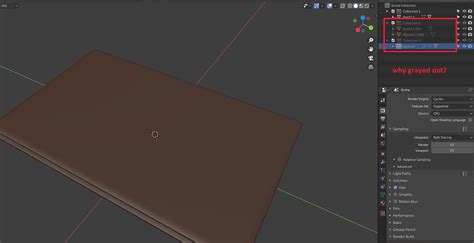 Why This Object Grayed Out On Collection Tabs Modeling Blender