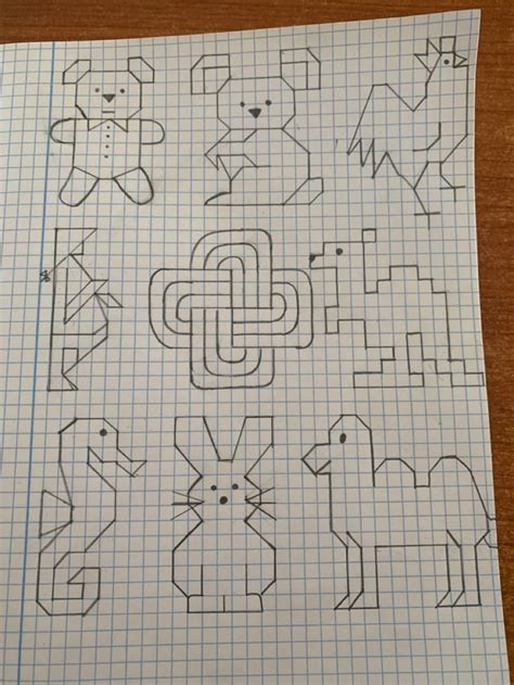 Figuras En Cuadrícula Dibujos De Manos Rezando Dibujos De