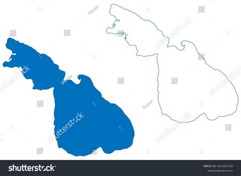 Lake Sevan Republic Armenia Map Vector Stock Vector Royalty Free 2251811707 Shutterstock
