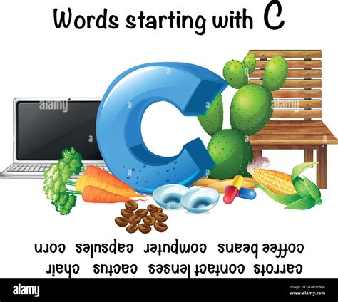 Words Starting With Letter C Stock Vector Image Art Alamy